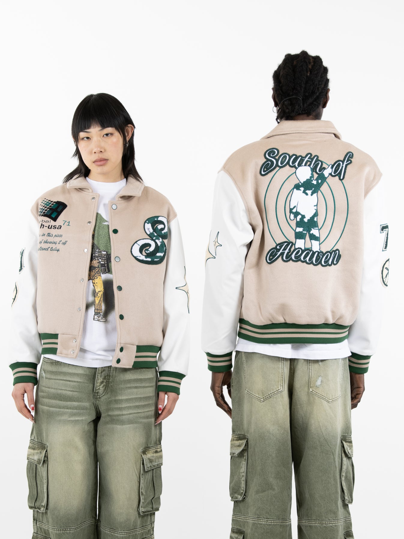 DIGITAL YOUTH - Letterman Jacket with inside lining – SOUTH OF HEAVEN®